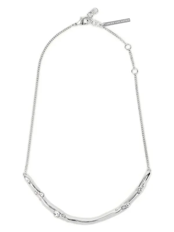 Dries Van Noten Crystal-embellished Necklace - Silver