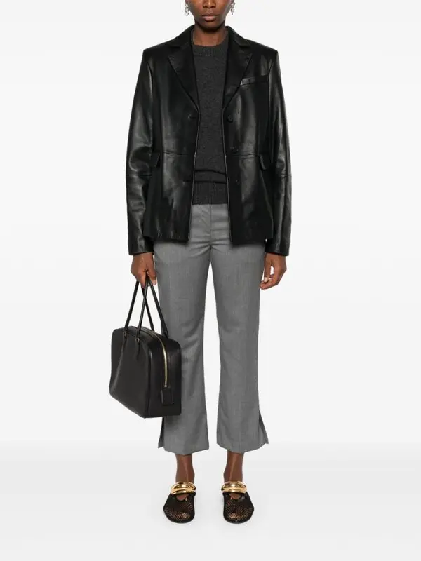 Loulou De Saison Loulou Studio Aldo Lambskin Blazer - Black