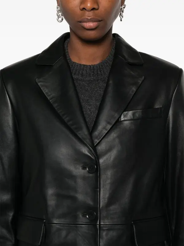 Loulou De Saison Loulou Studio Aldo Lambskin Blazer - Black