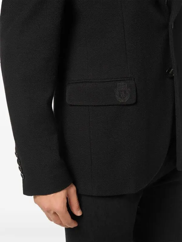 BILLIONAIRE Layered Virgin Wool Blazer - Black