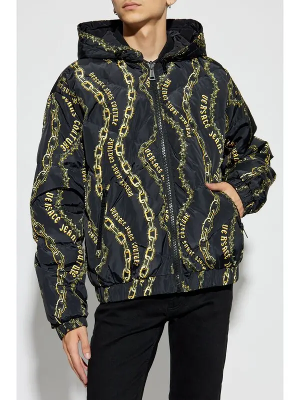 Versace Reversible Chain-print Hooded Jacket