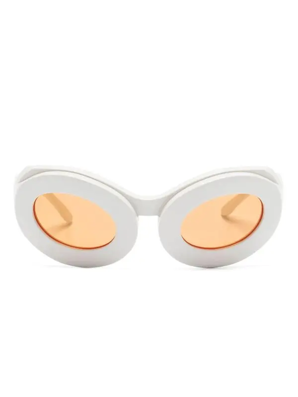 Henrik Vibskov Tyler Oval Sunglasses - White