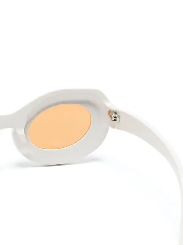 Henrik Vibskov Tyler Oval Sunglasses - White