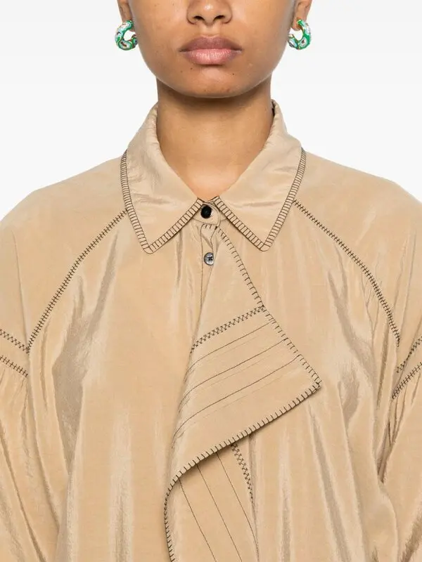 LEMAIRE Embroidered Asymmetrical Shirt Dress