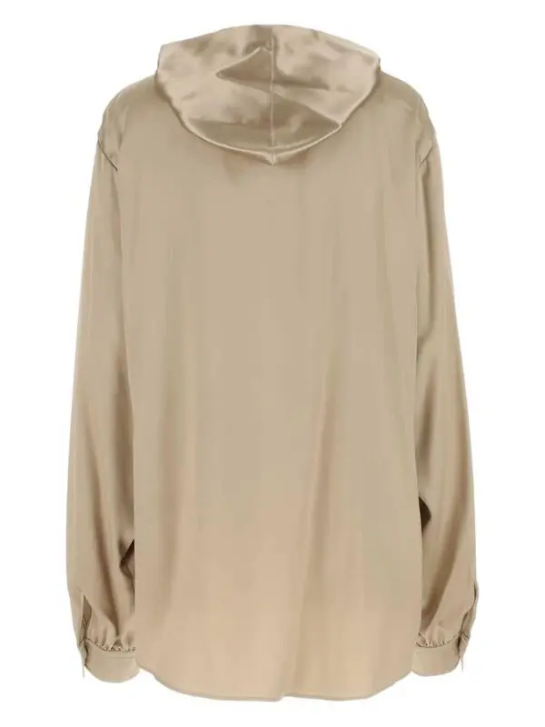Balenciaga Satin Hooded Shirt