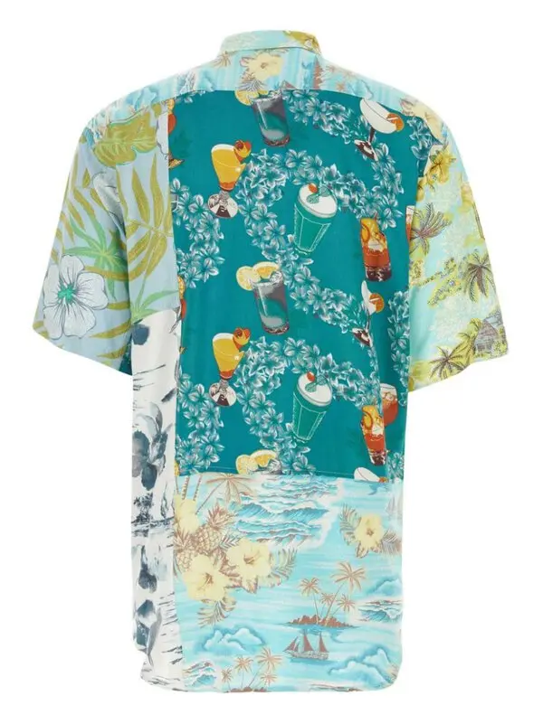 Magliano Floral-Print Shirt In Blue - 35% Off | Editorialist