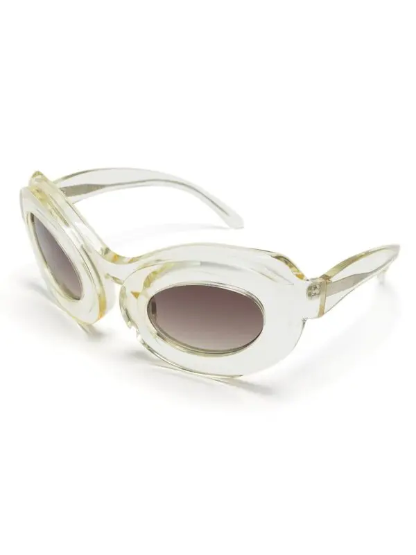 Henrik Vibskov Tyler Oval-frame Sunglasses - Yellow