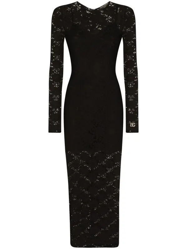 Dolce & Gabbana Lace-panel Midi Dress