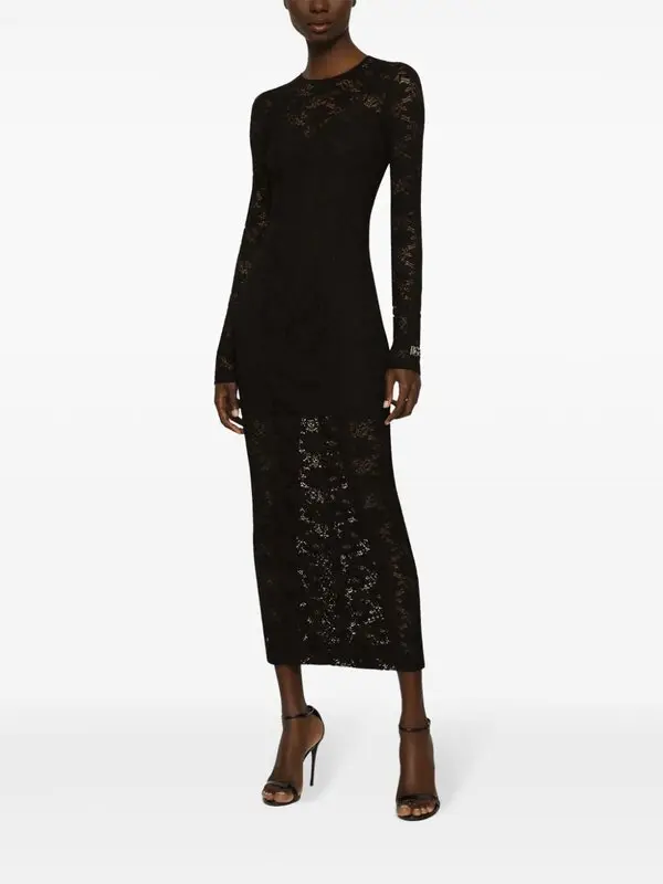 Dolce & Gabbana Lace-panel Midi Dress