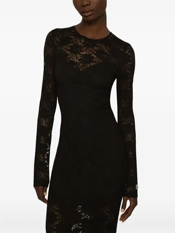 Dolce & Gabbana Lace-panel Midi Dress