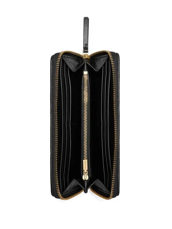 Tory Burch Kira Diamond Quilt Zip Continental Wallet - Black