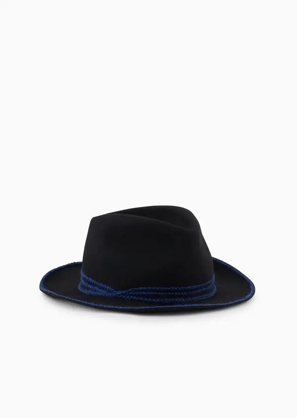 Giorgio Armani Rabbit Fur Hat With Embroidery
