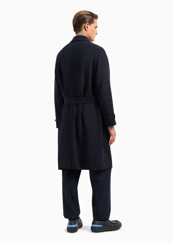 Giorgio Armani Wool Double Crêpe Trench Coat