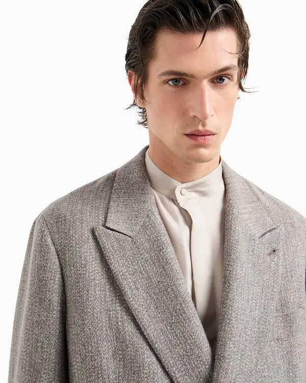 Giorgio Armani Heritage Double-Breasted Jacket - Grey | Editorialist