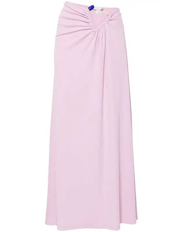 Christopher Esber Tri-crystal Ruched Maxi Skirt