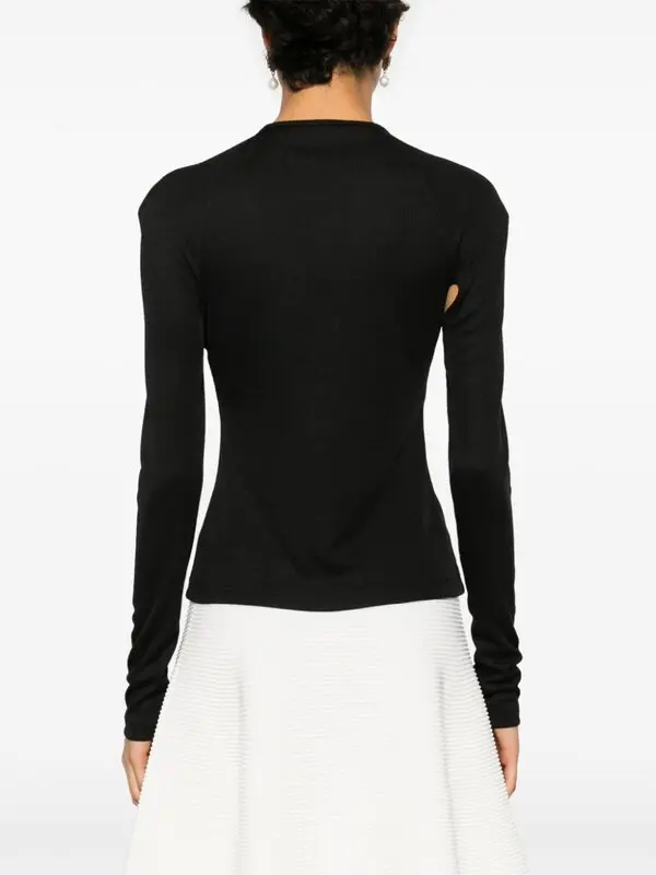 Christopher Esber Tri Crystal-stone Long-sleeve Top