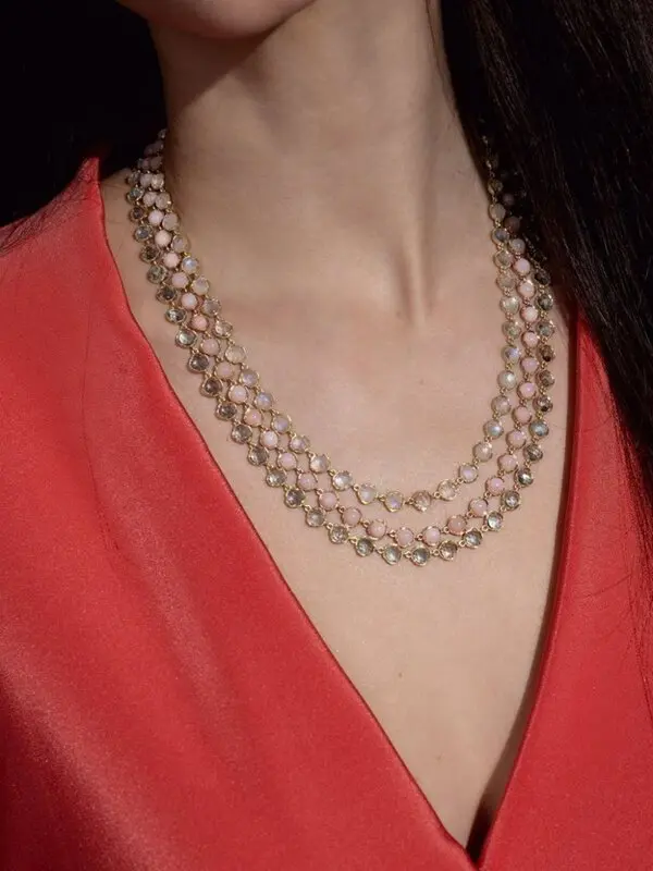 Irene Neuwirth 18kt Rose Gold Opal Necklace - Pink