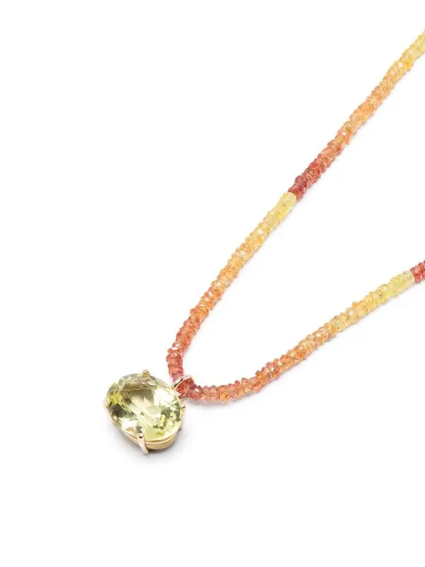 Jia Jia 14kt Yellow Citrine And Sapphire Necklace - Gold