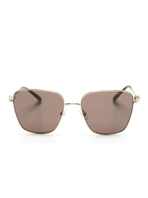 JIMMY CHOO Square Oversized Sunglasses - Gold
