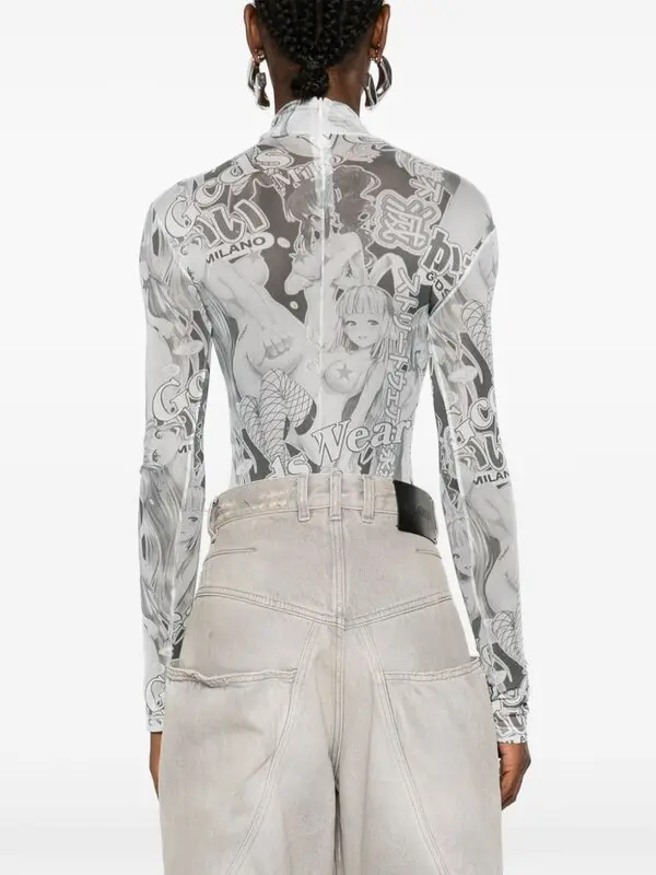 Gcds Printed Bodysuit