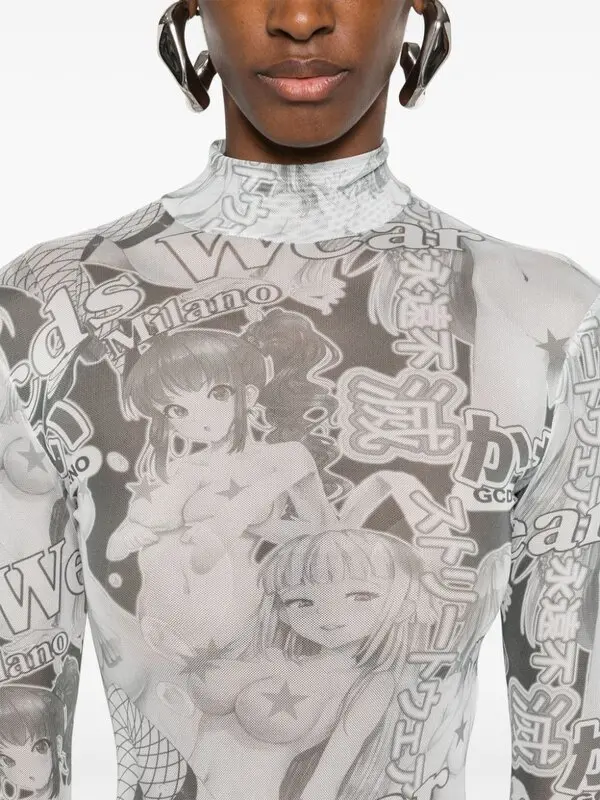 Gcds Printed Bodysuit