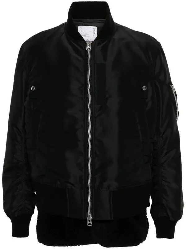 Sacai Twill Bomber Jacket - Black