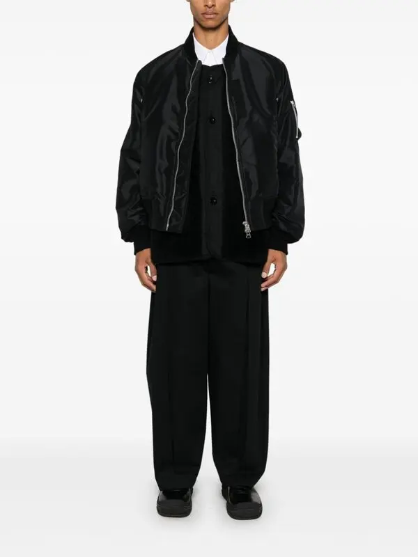Sacai Twill Bomber Jacket - Black