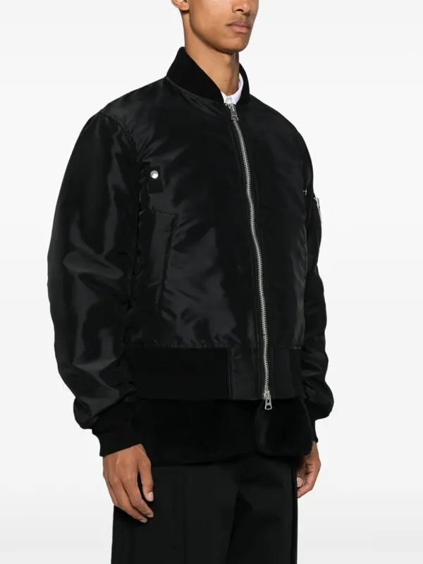 Sacai Twill Bomber Jacket - Black
