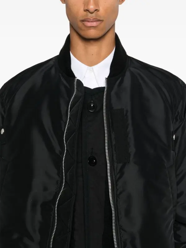 Sacai Twill Bomber Jacket - Black