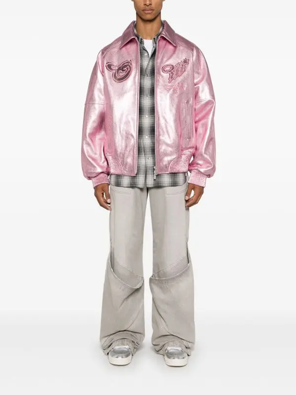 Off-White Scorpio Leather Bomber Jacket