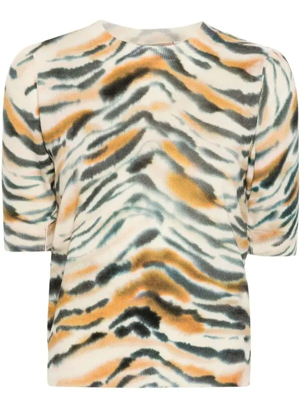 TWINSET Tiger-print Sweater - Neutrals