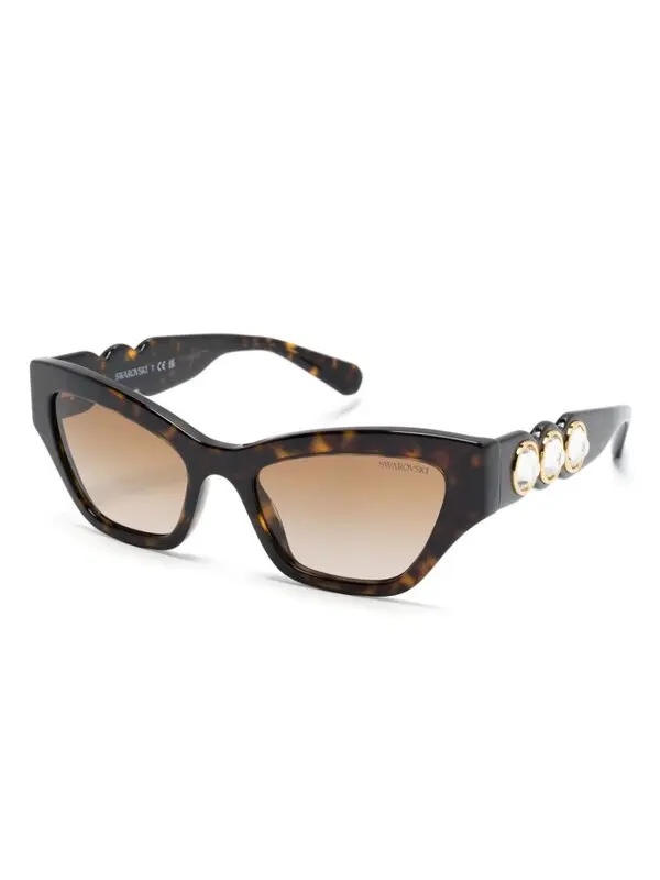 SWAROVSKI Cat-eye Sunglasses - Brown