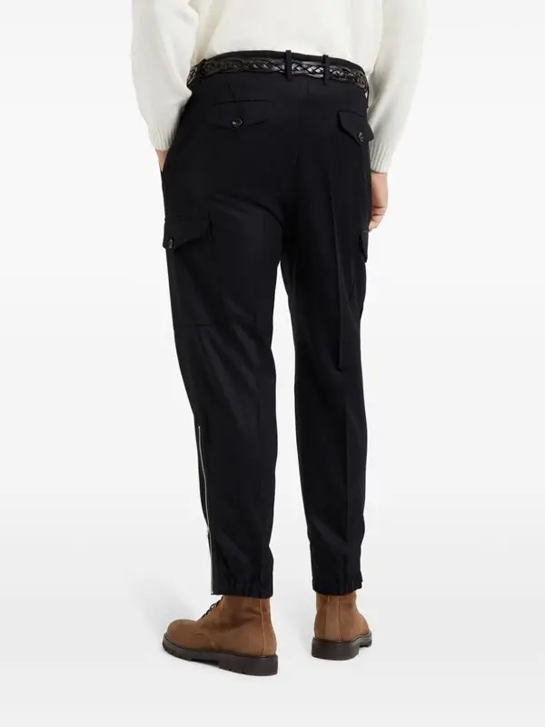 Brunello Cucinelli Cargo-pocket Wool Tapered Trousers