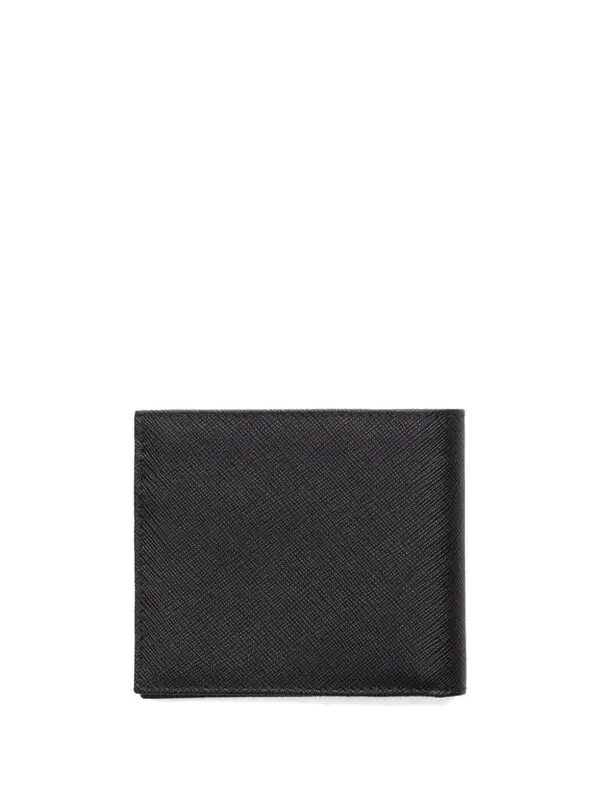 Prada Triangle-logo Bi-fold Leather Wallet - Black
