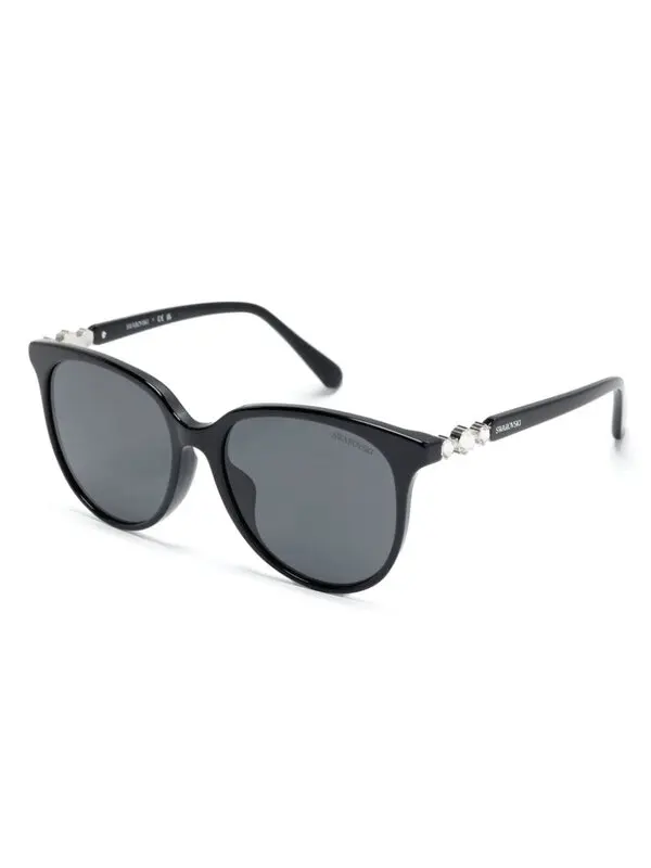 SWAROVSKI Round-frame Sunglasses - Black