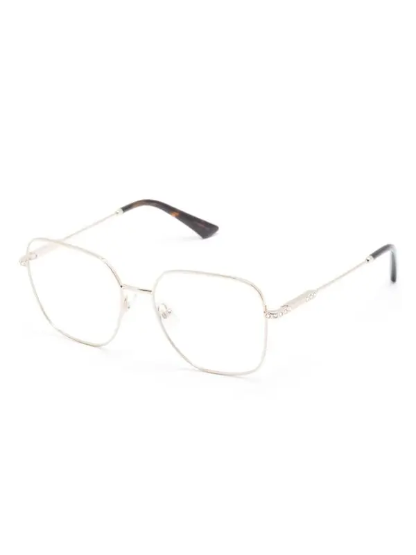 JIMMY CHOO Square-frame Glasses - Gold