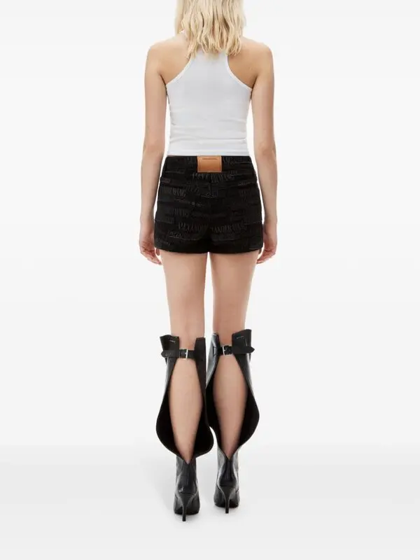 Alexander Wang Logo-embroidered Denim Shorts