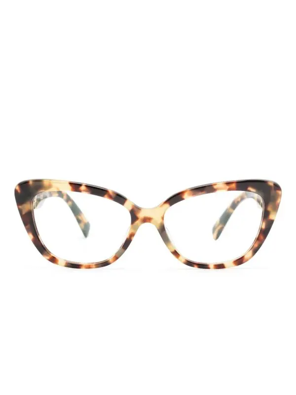 Miu Miu Tortoiseshell-effect Cat-eye Glasses