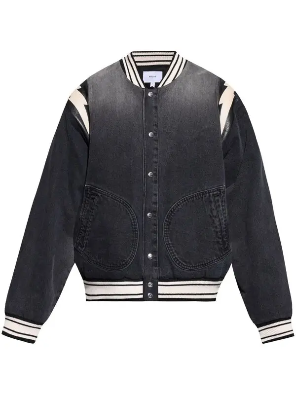 Rhude Logo-embroidered Bomber Jacket - Grey