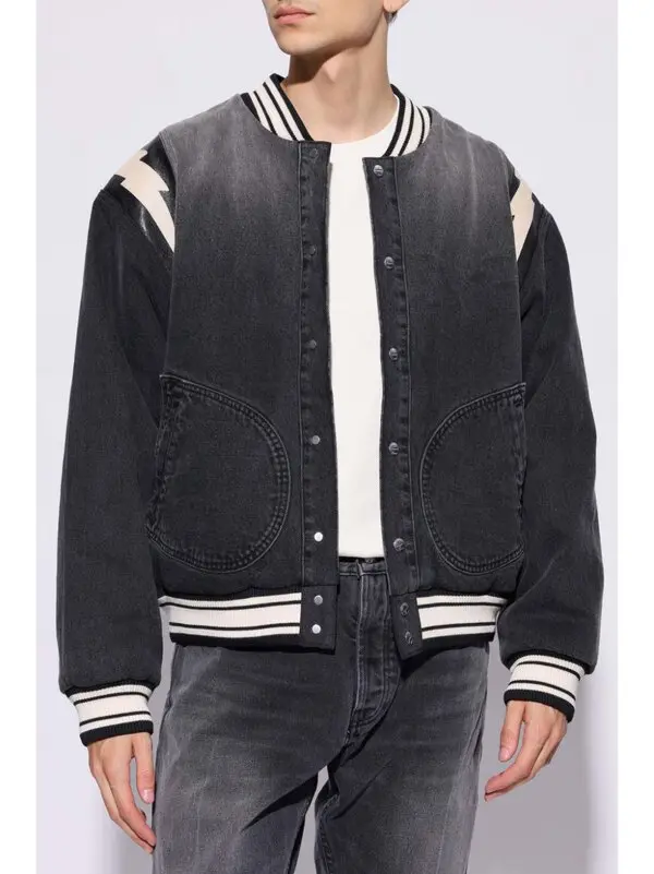 Rhude Logo-embroidered Bomber Jacket - Grey