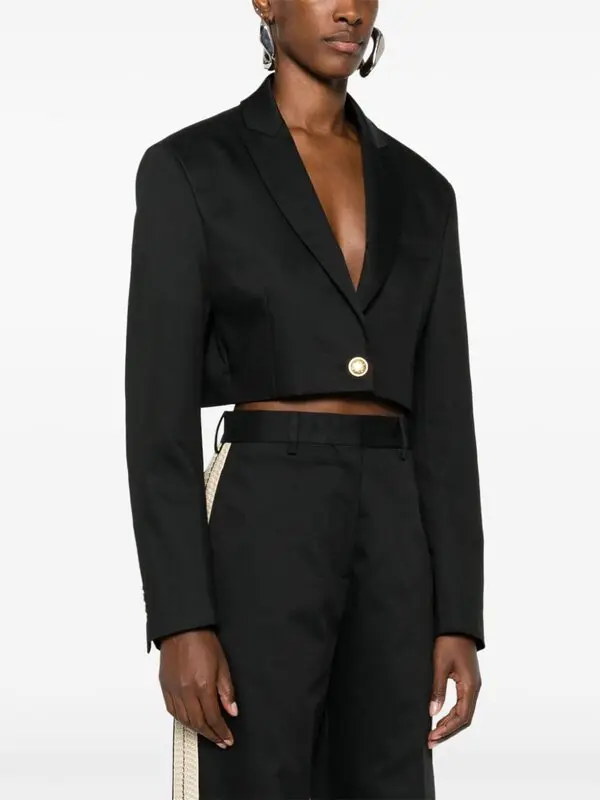 Palm Angels Cropped Twill Blazer