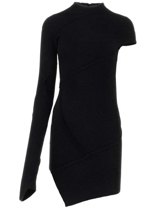 Balenciaga Asymmetric-sleeves Mini Dress