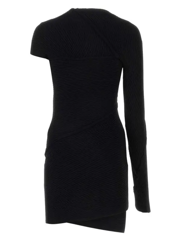 Balenciaga Asymmetric-sleeves Mini Dress