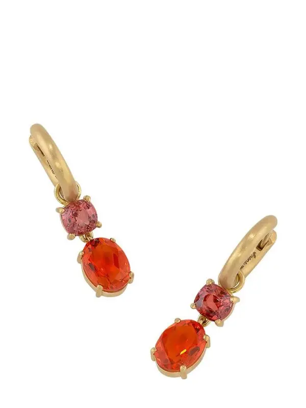 Irene Neuwirth 18kt Yellow Gemmy Gem Fire Opal Earrings - Gold