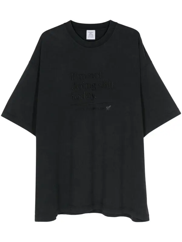 Vetements Slogan-embroidered T-shirt