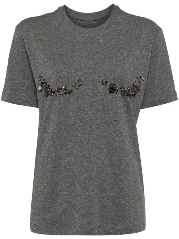 JNBY Crystal-embellished T-shirt - Grey