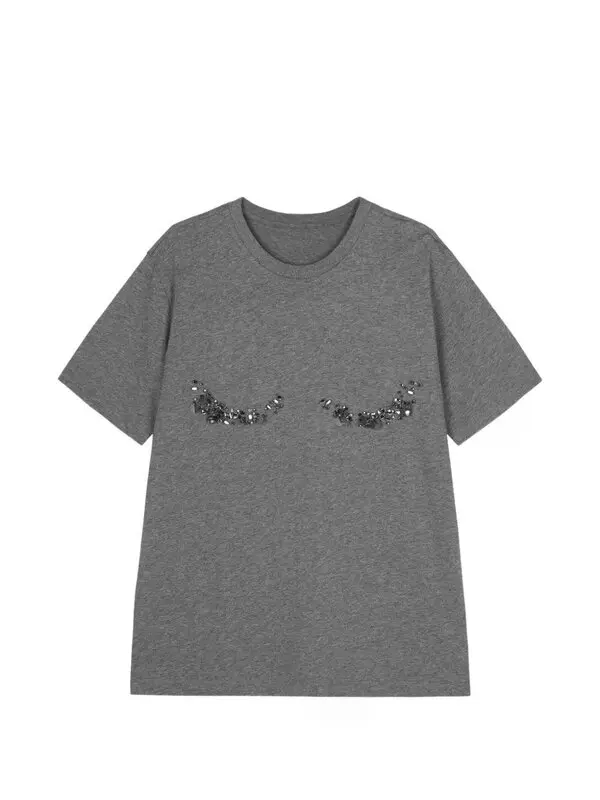 JNBY Crystal-embellished T-shirt - Grey