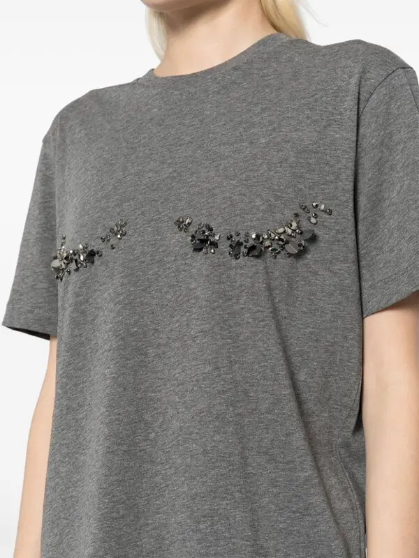 JNBY Crystal-embellished T-shirt - Grey