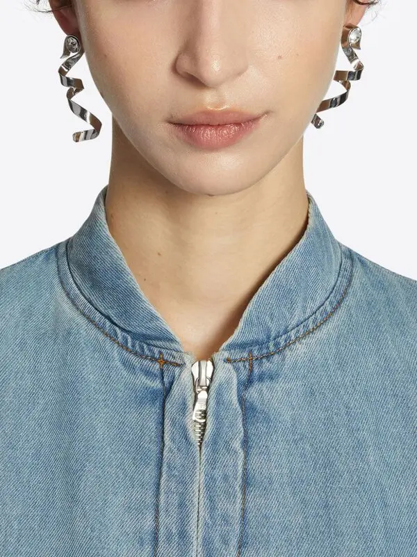 Dries Van Noten Wave Stud Earrings - Silver
