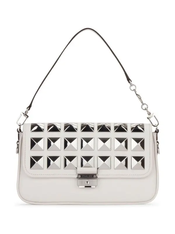 Michael Kors Stud-embellished Shoulder Bag - White